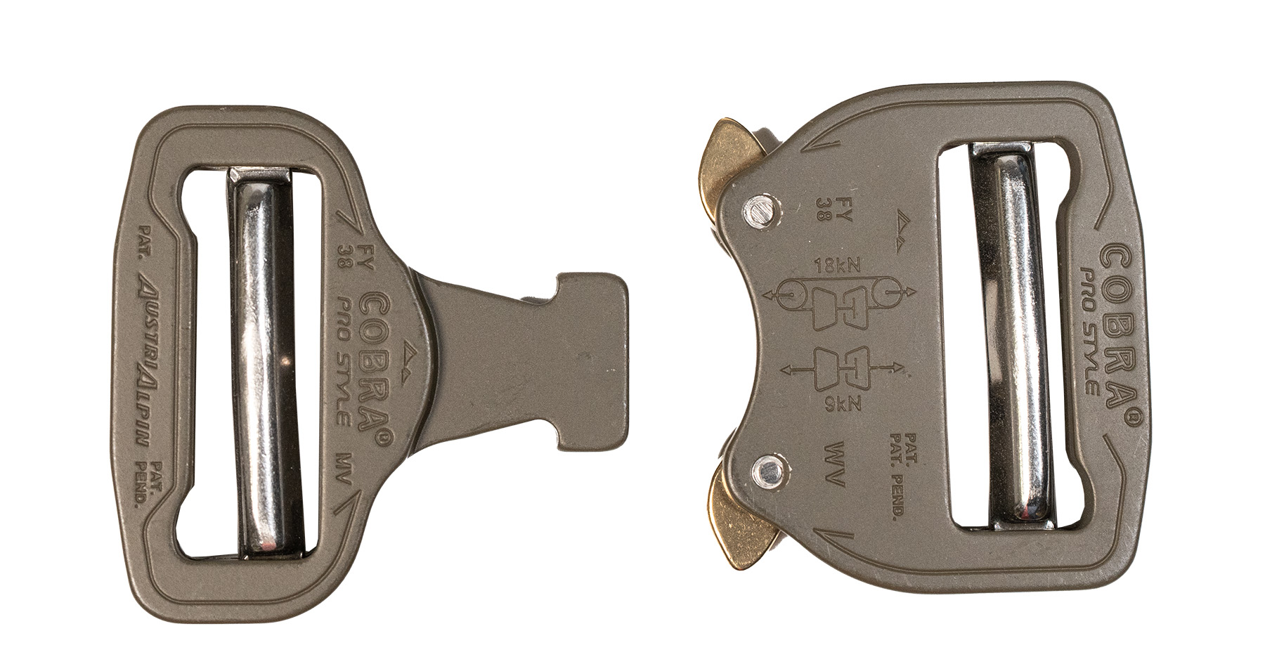 AustriAlpin COBRA PRO STYLE solki, 38mm, olive green - Total Shop ...